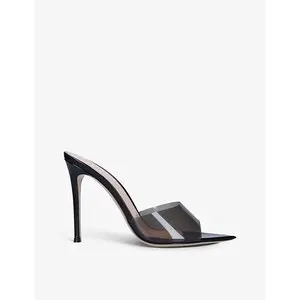 GIANVITO ROSSI Elle Leather And Pvc Heeled Mules - Black