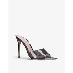 GIANVITO ROSSI Elle Leather And Pvc Heeled Mules - Black