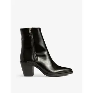 ALLSAINTS Cohen Patent Leather Ankle Boots