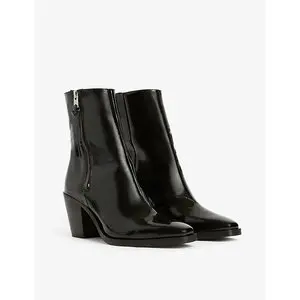 ALLSAINTS Cohen Patent Leather Ankle Boots