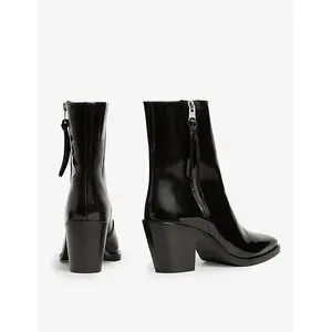 ALLSAINTS Cohen Patent Leather Ankle Boots