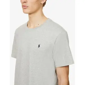 Polo Ralph Lauren Logo-embroidered Cotton-jersey T-shirt Xxl - Andover Heather