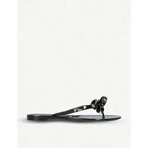 Valentino Garavani Rockstud-embellished Rubber Flip-flops - Black
