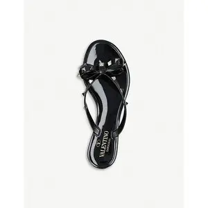 Valentino Garavani Rockstud-embellished Rubber Flip-flops - Black