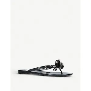 Valentino Garavani Rockstud-embellished Rubber Flip-flops - Black