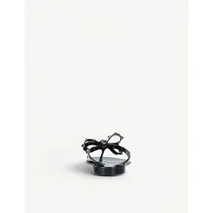 Valentino Garavani Rockstud-embellished Rubber Flip-flops - Black