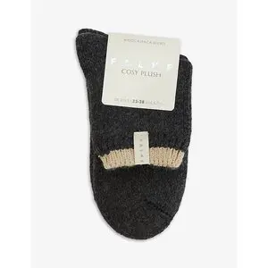 Falke Cosy Stretch-knit Ankle Socks - 3081 Anthracite Melange