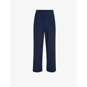 Whistles Wide Leg Stretch Woven Trousers