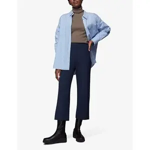 Whistles Wide Leg Stretch Woven Trousers