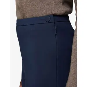 Whistles Wide Leg Stretch Woven Trousers