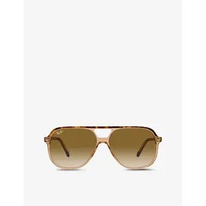 Ray-ban Rb2198 Square Aviator Sunglasses - Brown