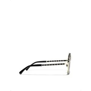 Chanel Ch4265q Round Sunglasses - Gold