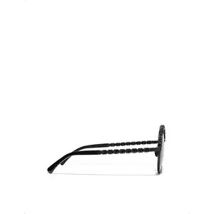 Chanel Ch4265q Round Sunglasses - Black