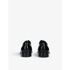 Santoni Carter Patent-leather Oxford Shoes - Black