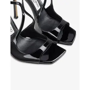 JIMMY CHOO Azia 110 Strappy Patent Leather Sandals