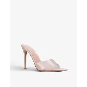 GIANVITO ROSSI Elle Leather And Pvc Heeled Mules