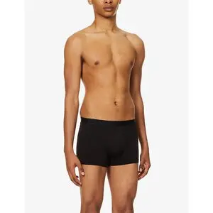 Derek Rose Jack Branded-waistband Stretch-cotton Trunks Xxl - Black
