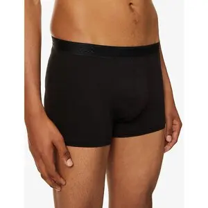 Derek Rose Jack Branded-waistband Stretch-cotton Trunks Xxl - Black