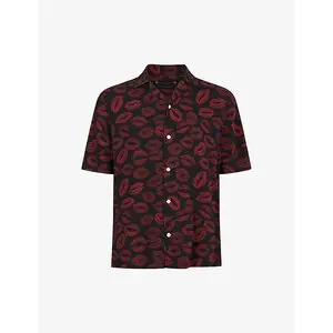 ALLSAINTS Kiss Graphic-print Relaxed-fit Woven Shirt
