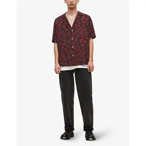 ALLSAINTS Kiss Graphic-print Relaxed-fit Woven Shirt