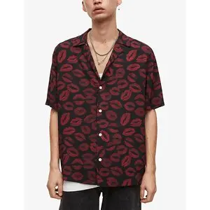 ALLSAINTS Kiss Graphic-print Relaxed-fit Woven Shirt