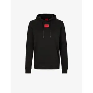 Hugo Logo-patch Relaxed-fit Cotton-jersey Sweatshirt - Black