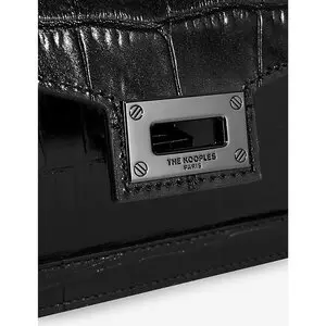 The Kooples Emily Croc-embossed Leather Cross-body Bag