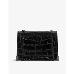 The Kooples Emily Croc-embossed Leather Cross-body Bag