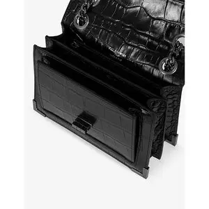 The Kooples Emily Croc-embossed Leather Cross-body Bag