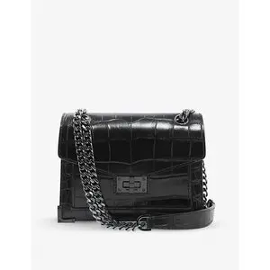 The Kooples Emily Croc-embossed Leather Cross-body Bag