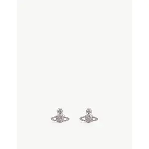 VIVIENNE WESTWOOD Vivienne Westwood Jewellery Grace Bas Relief Crystal Earrings Platinum/ Crystal