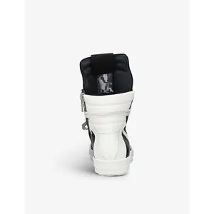 Rick Owens Geobasket Leather High-top Trainers - Blk/white