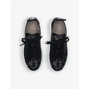 Chloé Lace-detail Leather Trainers - Black