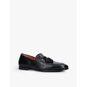 Santoni Carlos Flex Tasselled Leather Loafers