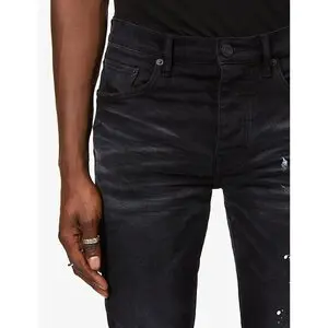 PURPLE BRAND Slim-fit Skinny Stretch-denim Jeans - Black