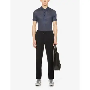 Orlebar Brown Sebastian Linen Polo Shirt - Navy