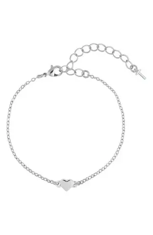 Ted Baker London Harsaa Heart Charm Bracelet - Silver Tone