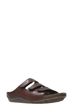 WOLKY Nomad Slide Sandal - Cognac Leather