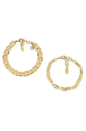 Ettika 2-pack -plated Chain Bracelet