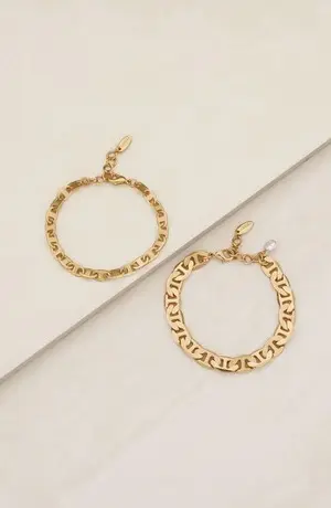 Ettika 2-pack -plated Chain Bracelet