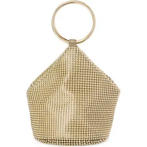 OLGA BERG Bianca Mesh Bucket Bag - Gold