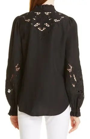 Kobi Halperin Yarden Embroidered Eyelet Blouse