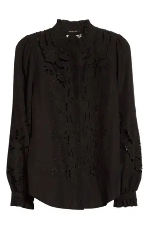 Kobi Halperin Yarden Embroidered Eyelet Blouse