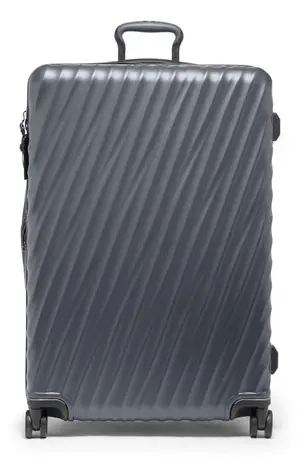 Tumi 19 Degree Large Expandable Checked Luggage Grey Texture