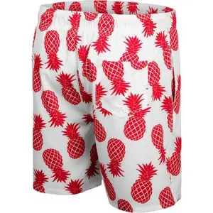 COLOSSEUM Scarlet Nebraska Huskers Pineapple Swim Shorts