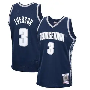 Mitchell & Ness Allen Iverson Georgetown Hoyas 1995/96 Swingman Replica Jersey - Navy