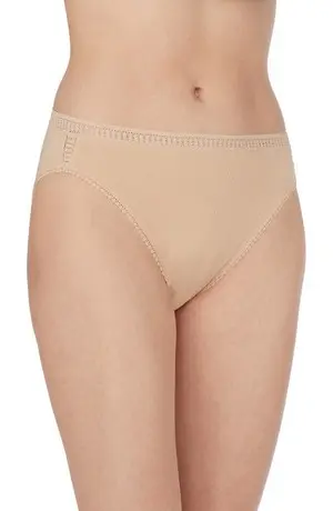 ON GOSSAMER Cabana' High Cotton Briefs - Champagne