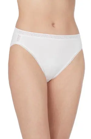 ON GOSSAMER Cabana' High Cotton Briefs - White