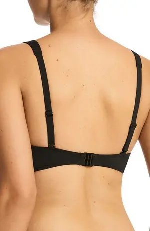 SEA LEVEL Cross Front Bra Swim Top - Black