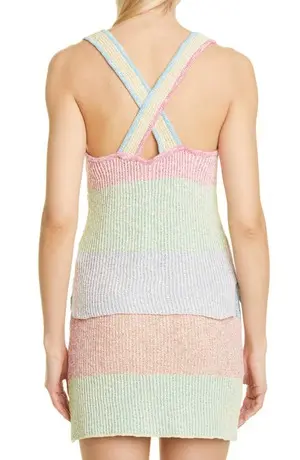 YANYAN Two-tone Tweed Tank